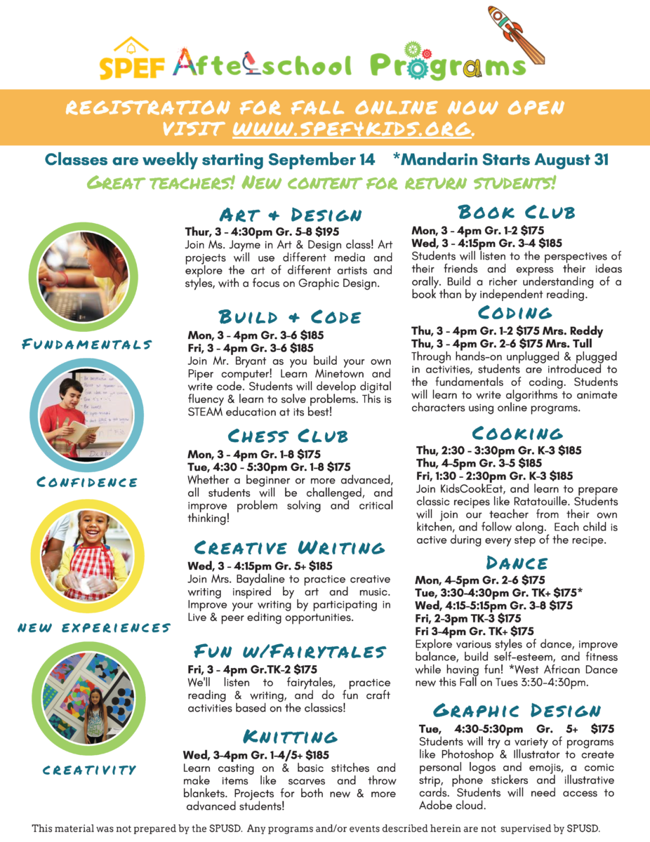 Afterschool Classes – SPEF Online